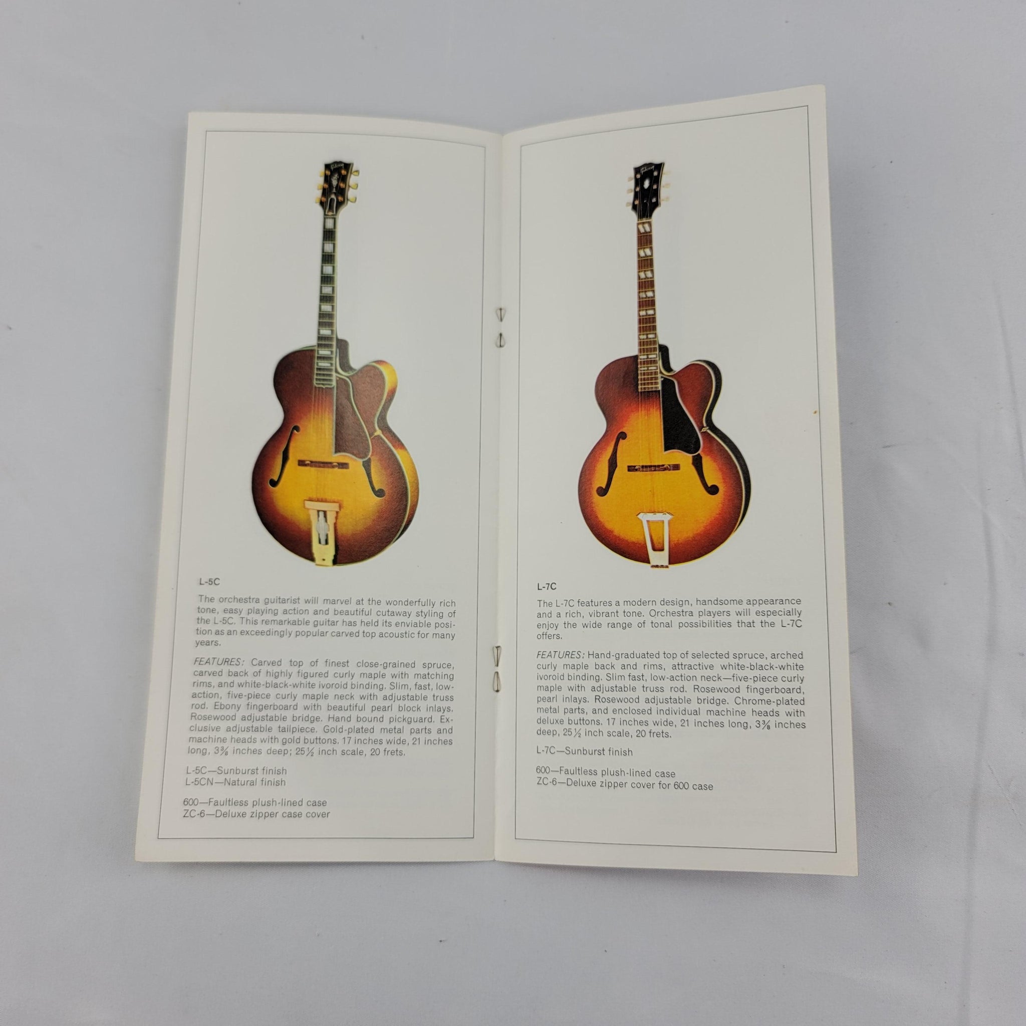 1970 Gibson Carved Top Acoustics Catalog Brochure - Case Candy ...