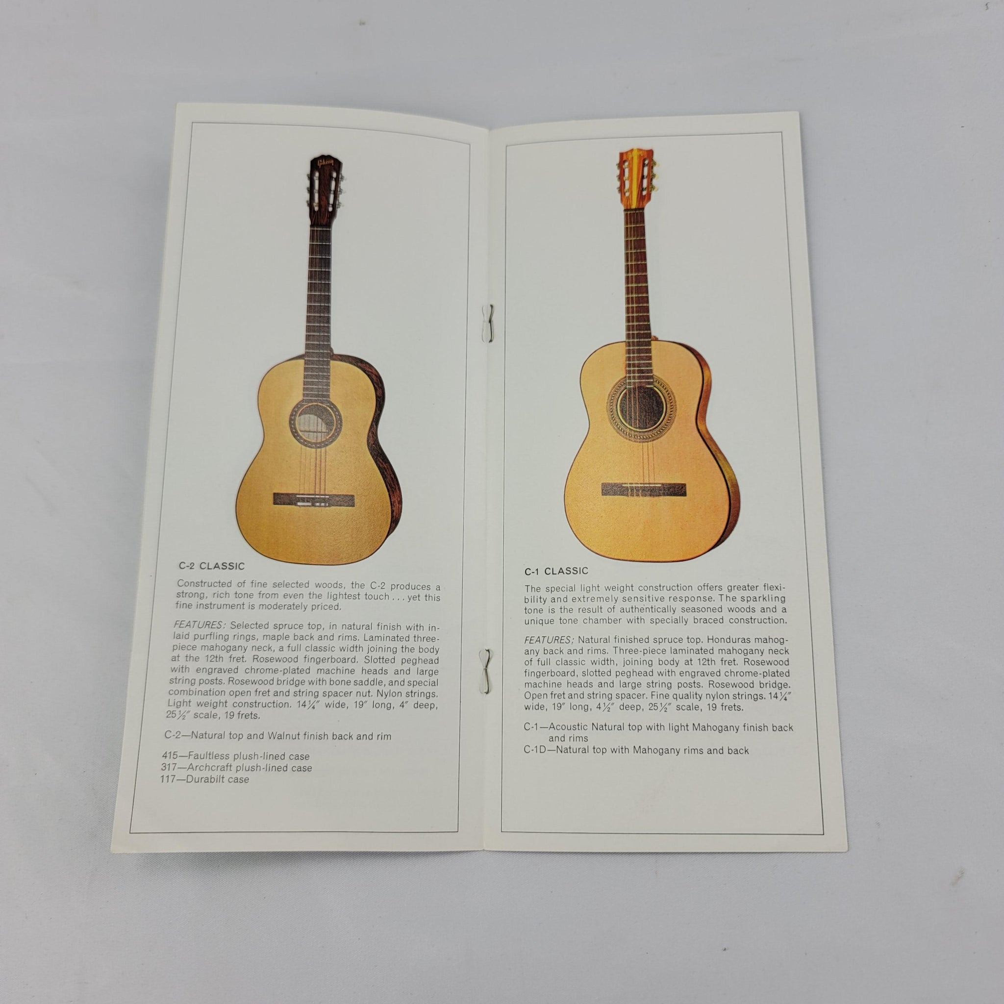 1970 Gibson Classic Models Classical Guitar Catalog Brochure - Case ...