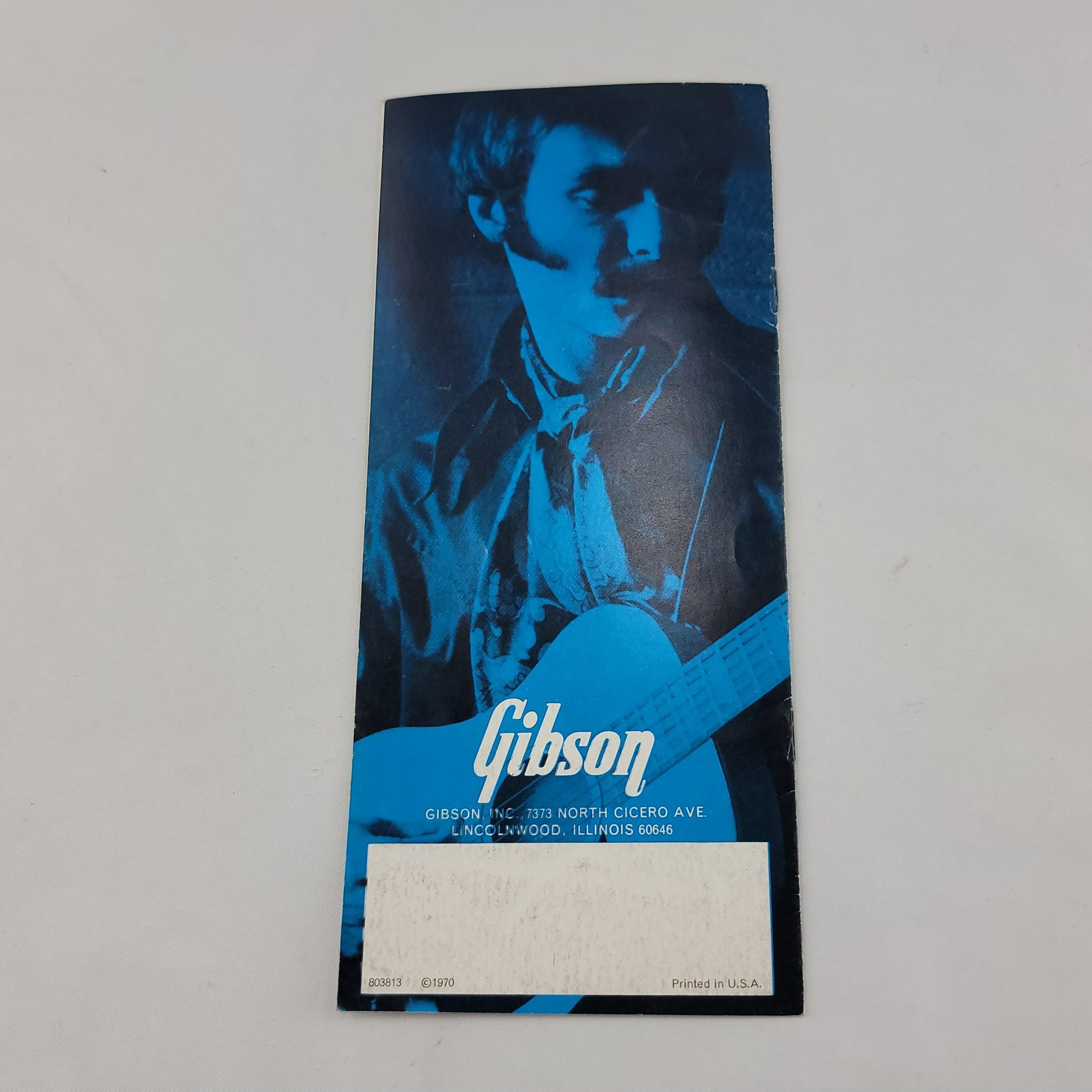 1970 Gibson FlatTop Acoustic 12-String Guitar Catalog Brochure - Case ...