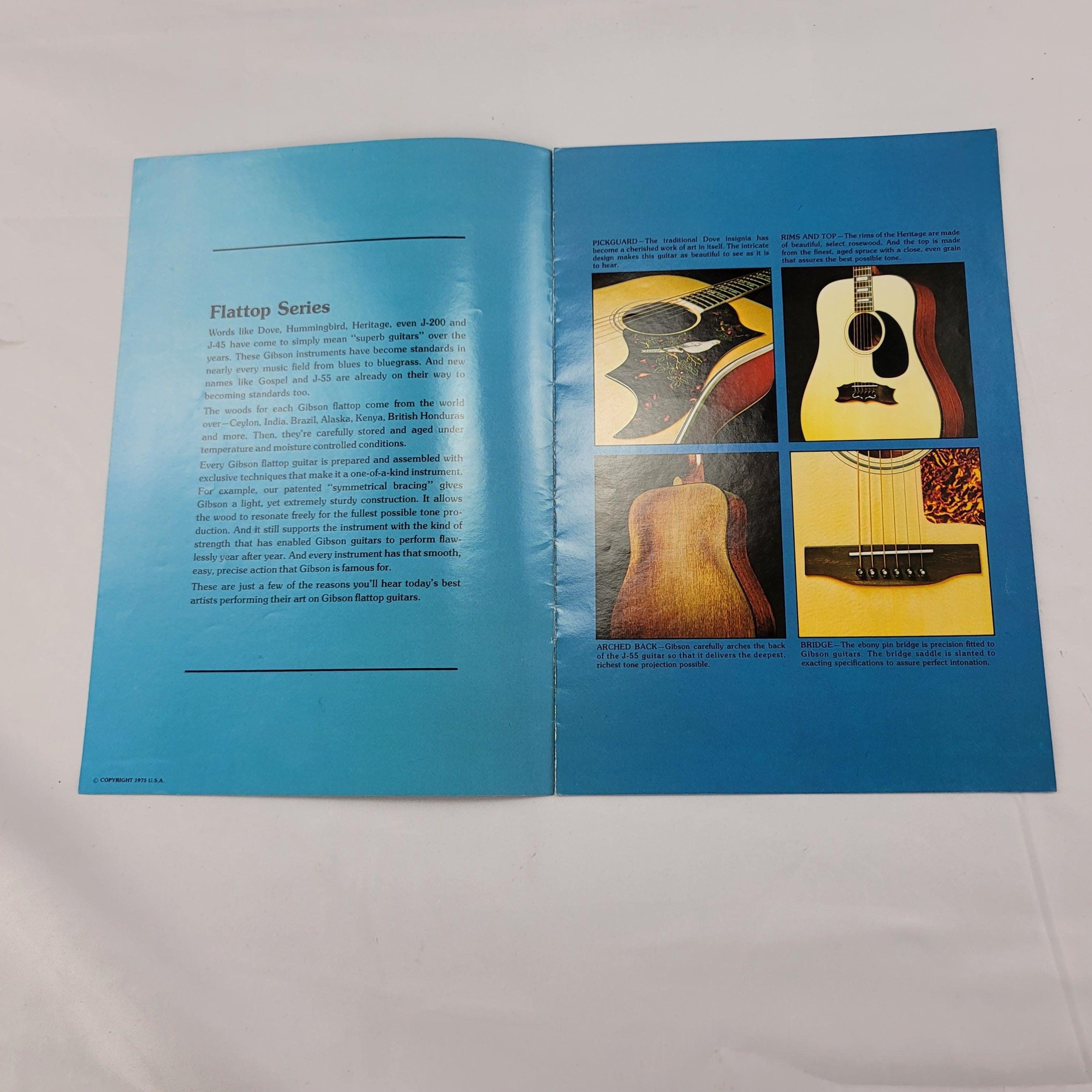 1975 Gibson Flattop Acoustic Series Brochure Catalog - Bill Withers – Cumberland Guitars