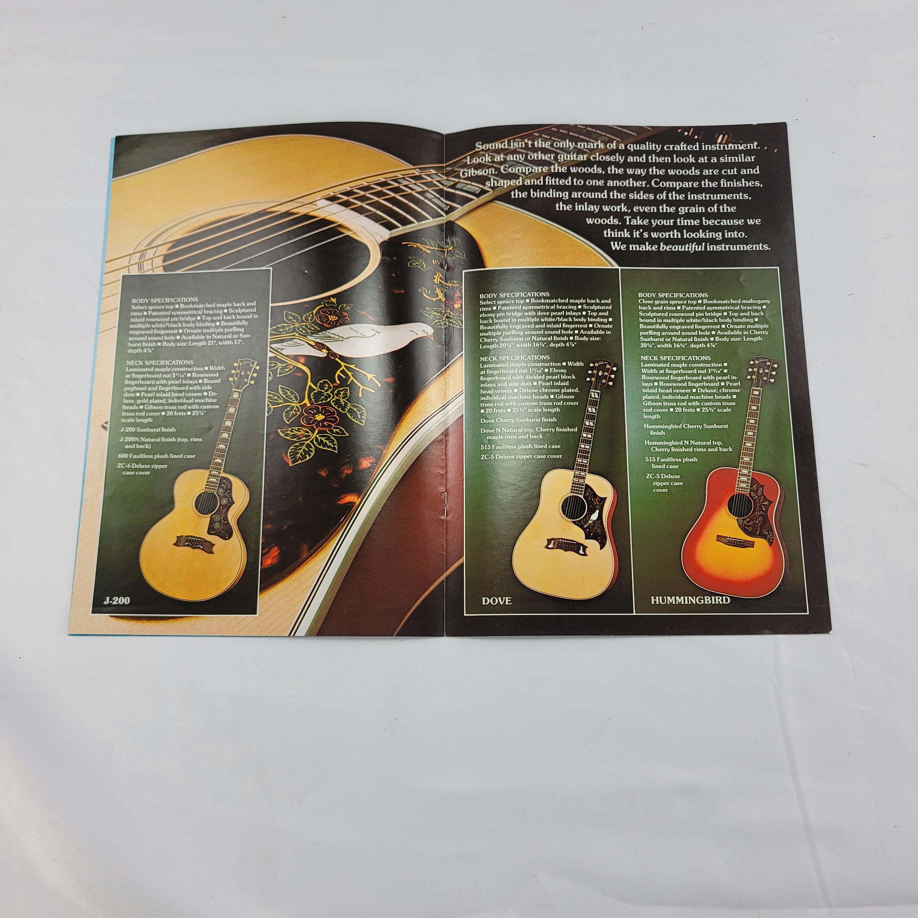 1975 Gibson Flattop Acoustic Series Brochure Catalog - Bill Withers ...