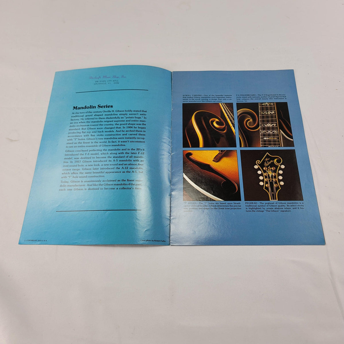 1975 Gibson Mandolin Series Brochure Catalog - Dash Crofts – Cumberland ...