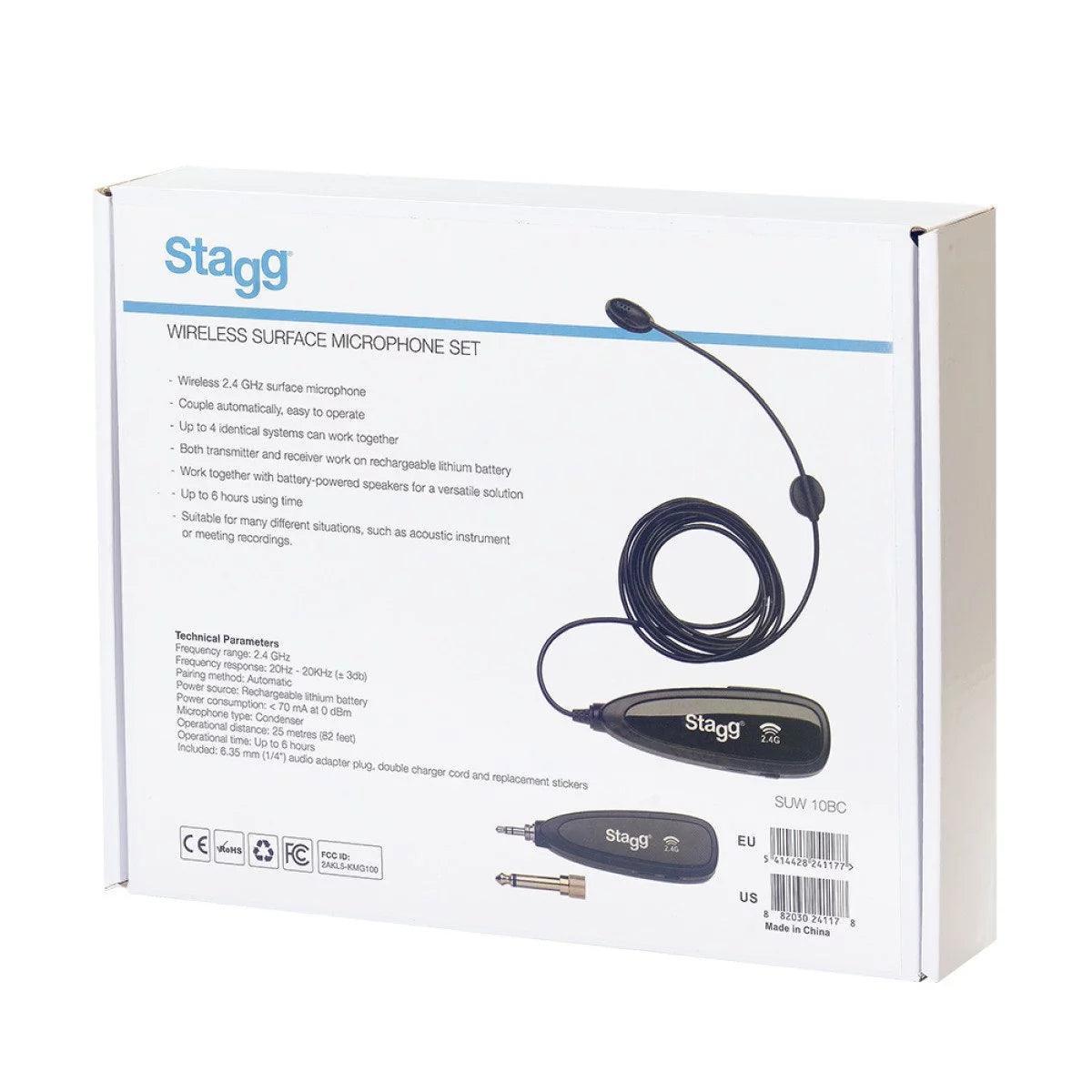 Stagg SUW 10BC Wireless Surface Microphone - Acoustic, Violin, Banjo ...